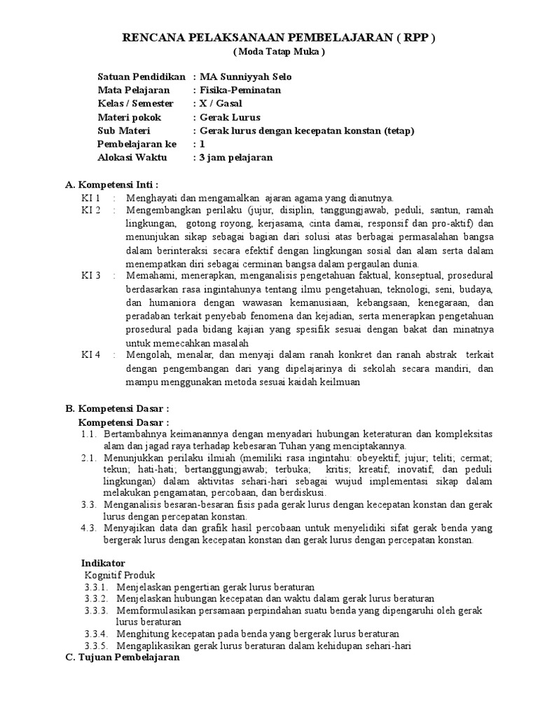 RPP GLB Luring | PDF