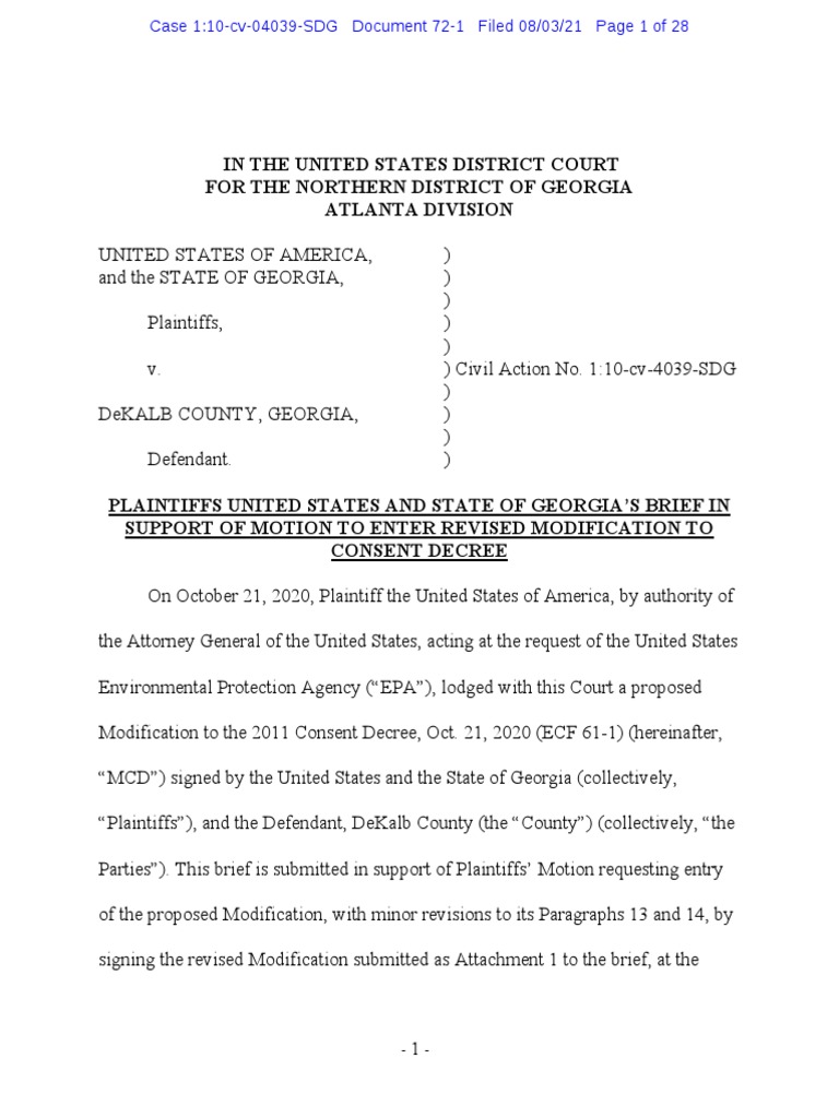 Consent Decree Approval Recommendation | Download Free PDF | Wastewater ...