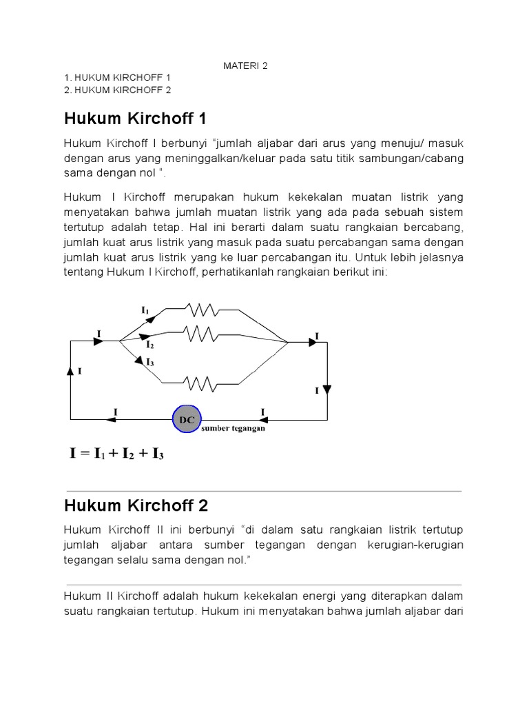 Materi 2. Hukum Kirchoff | PDF