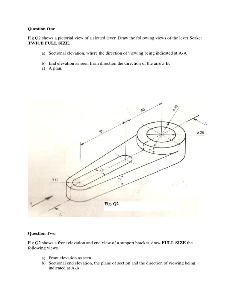 EMG 2105 Engineering Drawing II Assignment 3 | PDF | Technology ...