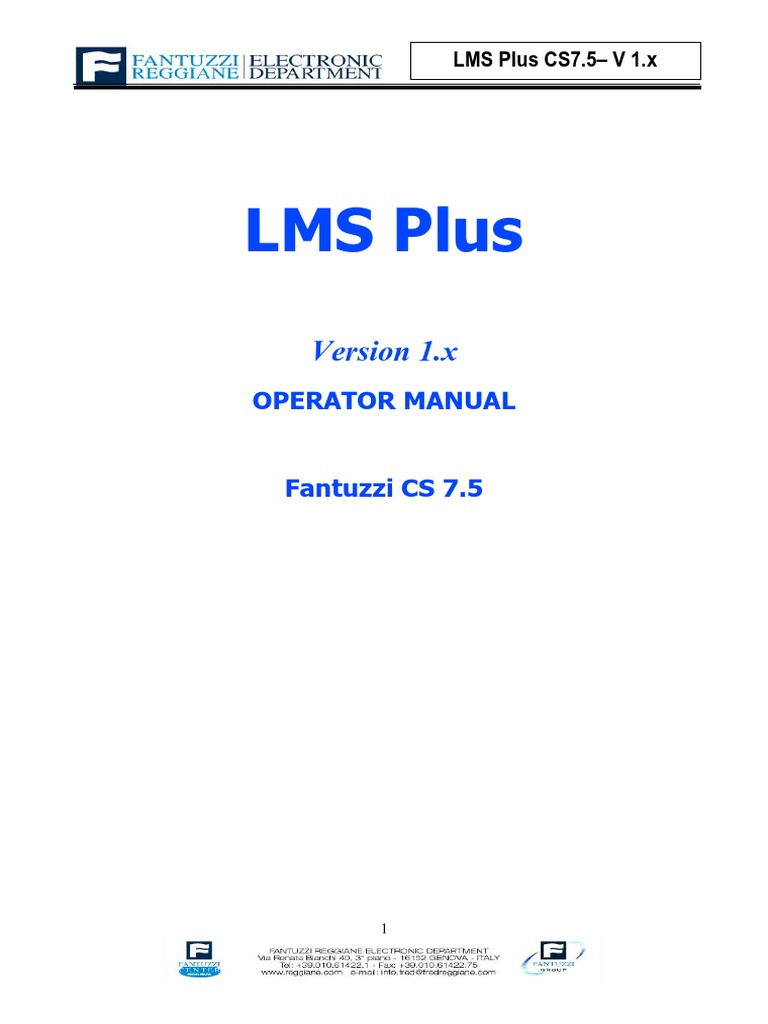 LMS Plus 7.5 Operator Manual | PDF | Transmission (Mechanics) | Vehicle ...