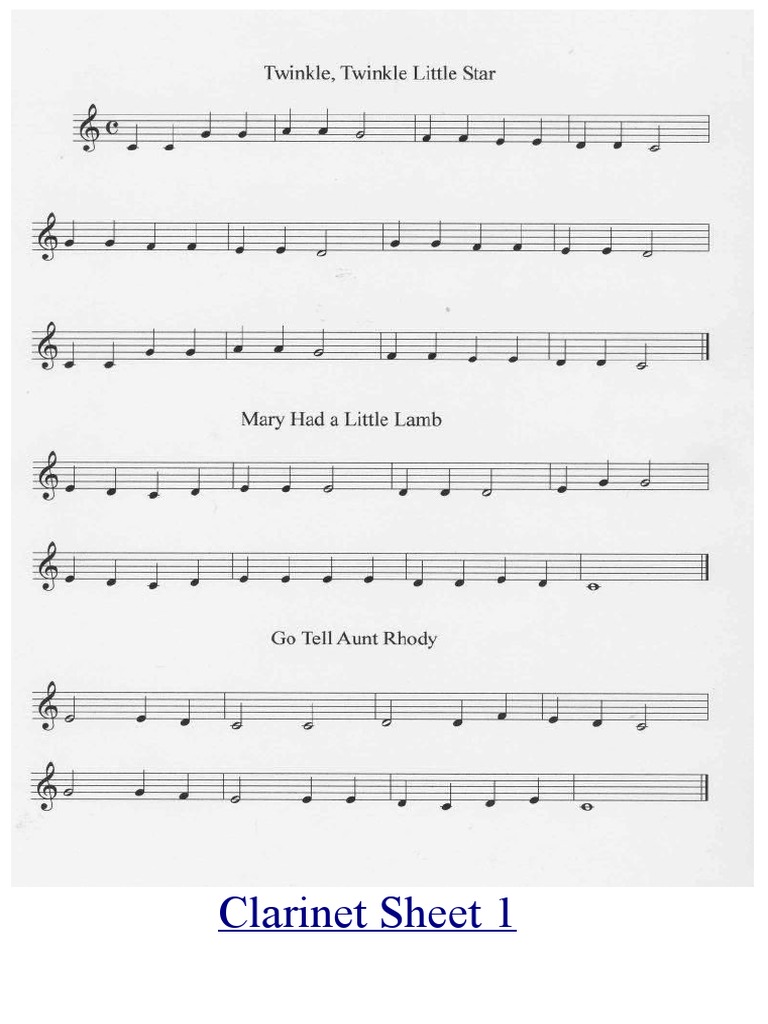 Clarinet Sheets | PDF