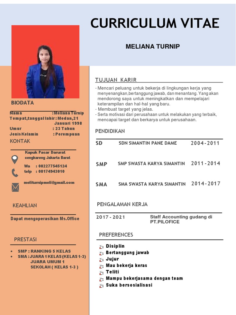 Tugas Sesi 2 Membuat CV Dan Surat Lamaran Pekerjaan.-Dikonversi | PDF