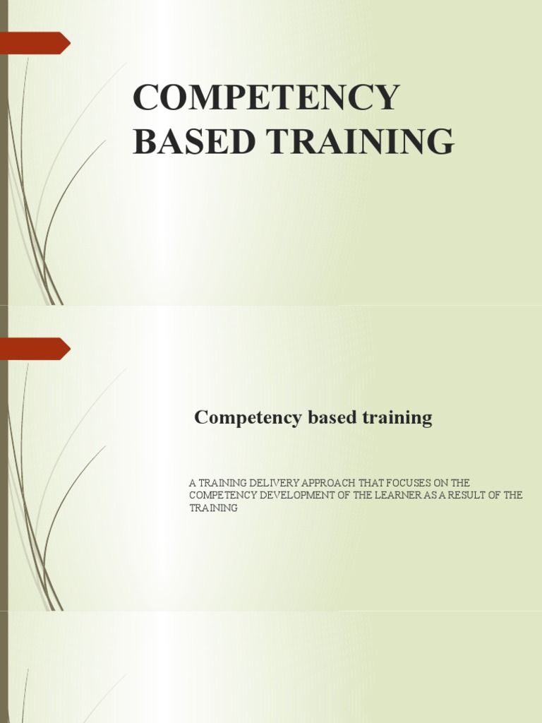 Competency Based Training | PDF | Educational Technology | Learning
