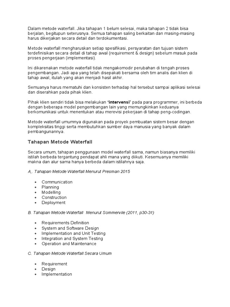 Perancangan Metode Waterfall | PDF