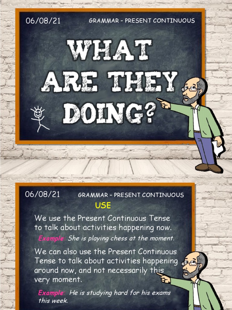 Present Continuous Guide | PDF | Linguistics | Grammar