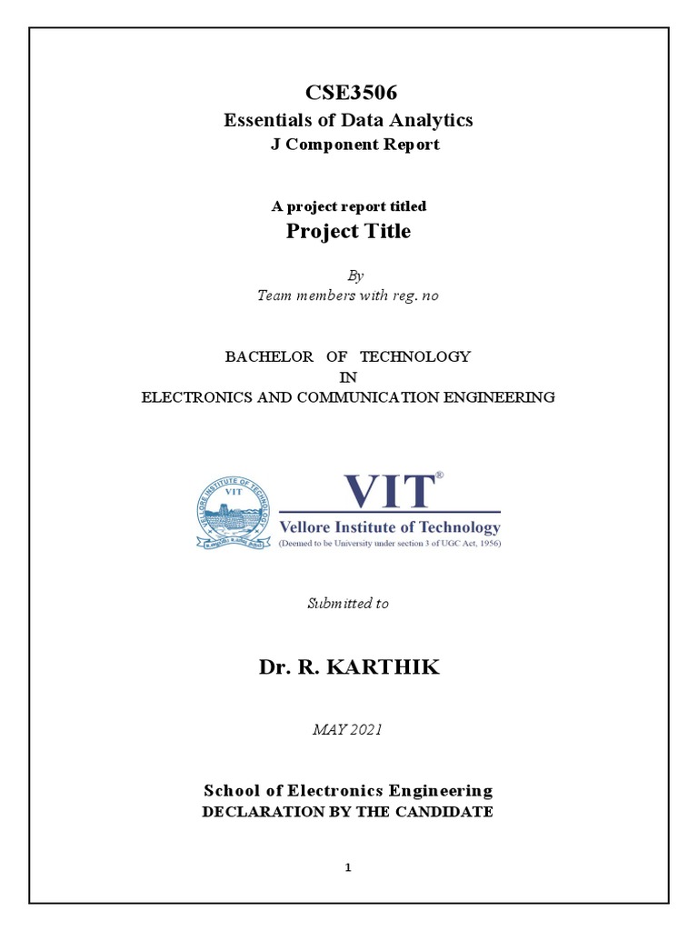 EDA Project Report Template | PDF | Computing | Science And Technology