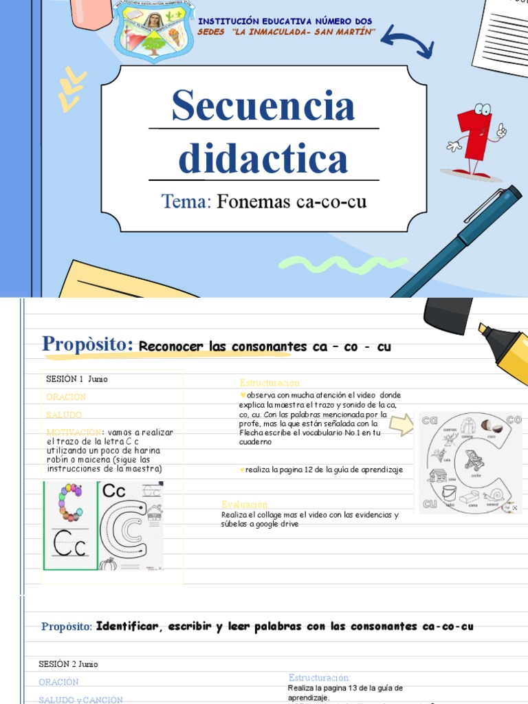 Secuencia Didactica Letra CC | PDF