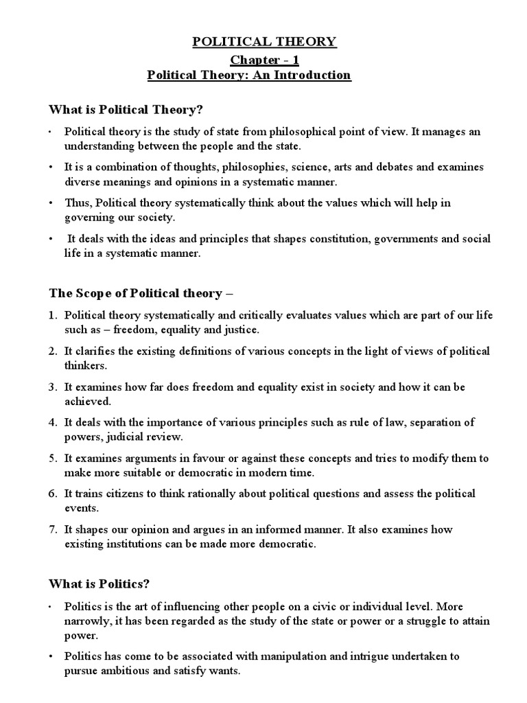 Political Theory - An Introduction | PDF | Political Philosophy | State ...