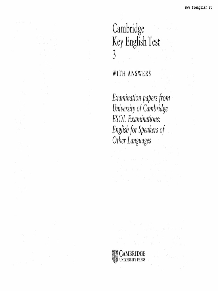 Cambridge Key English Test 3 | PDF