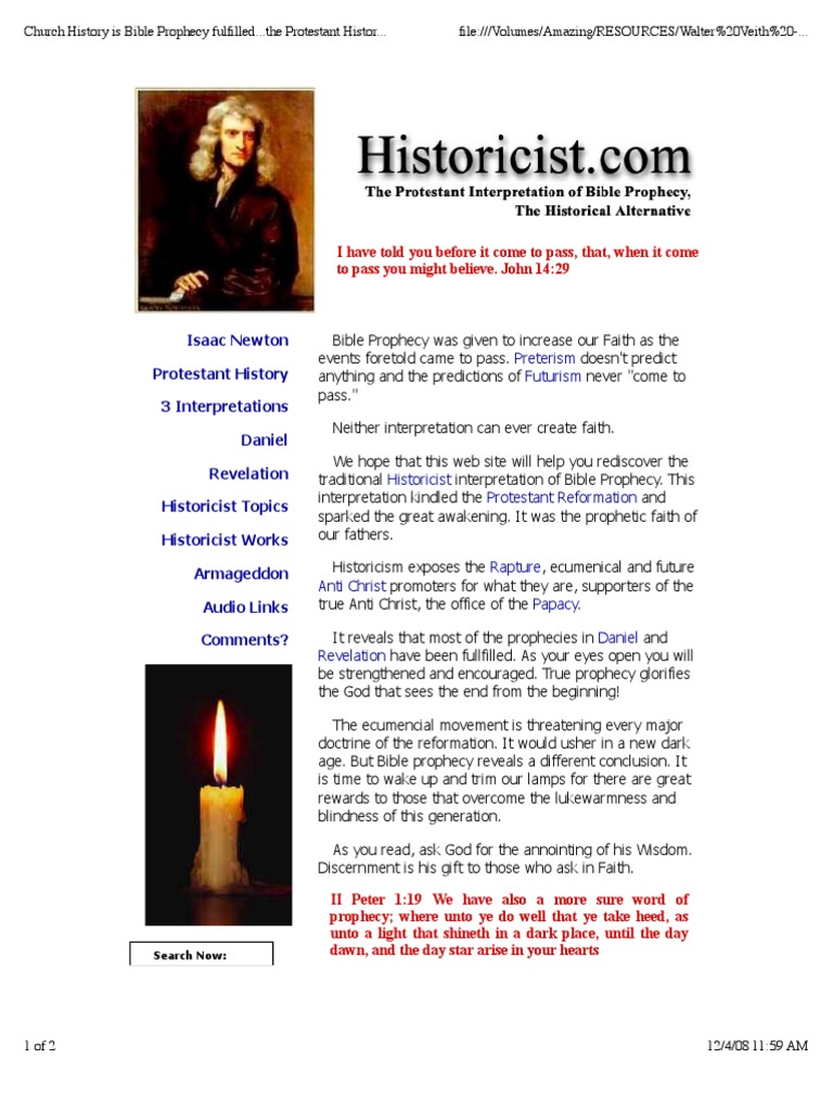 TO213 S131-Church History Is Bible Prophecy Fulfilled | PDF | Prophecy ...