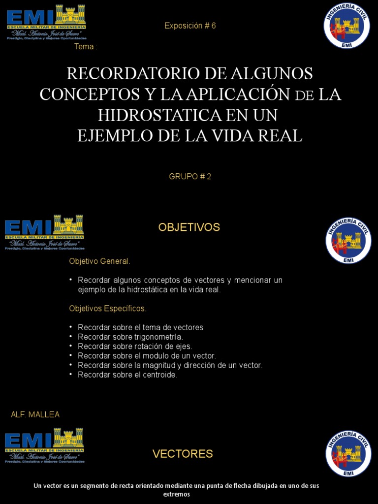 Expo # 6, Conceptos Vector | PDF | Vector Euclidiano | Ángulo