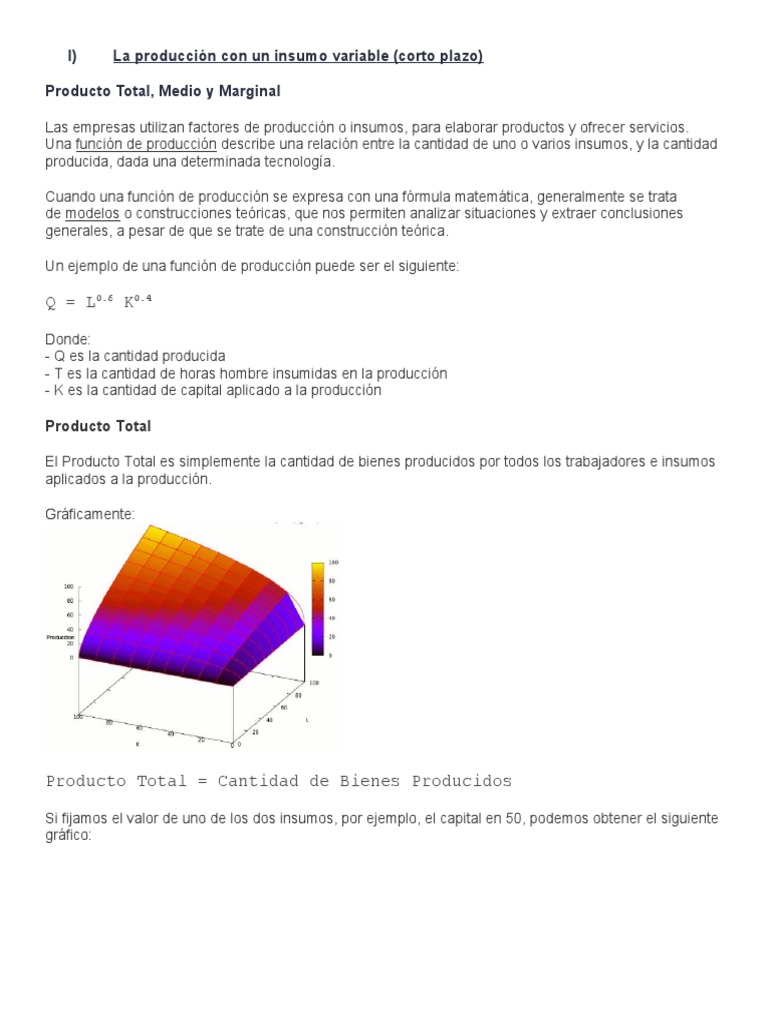 Producto Total Medio y Marginal | PDF | Pendiente | Capital (economía)