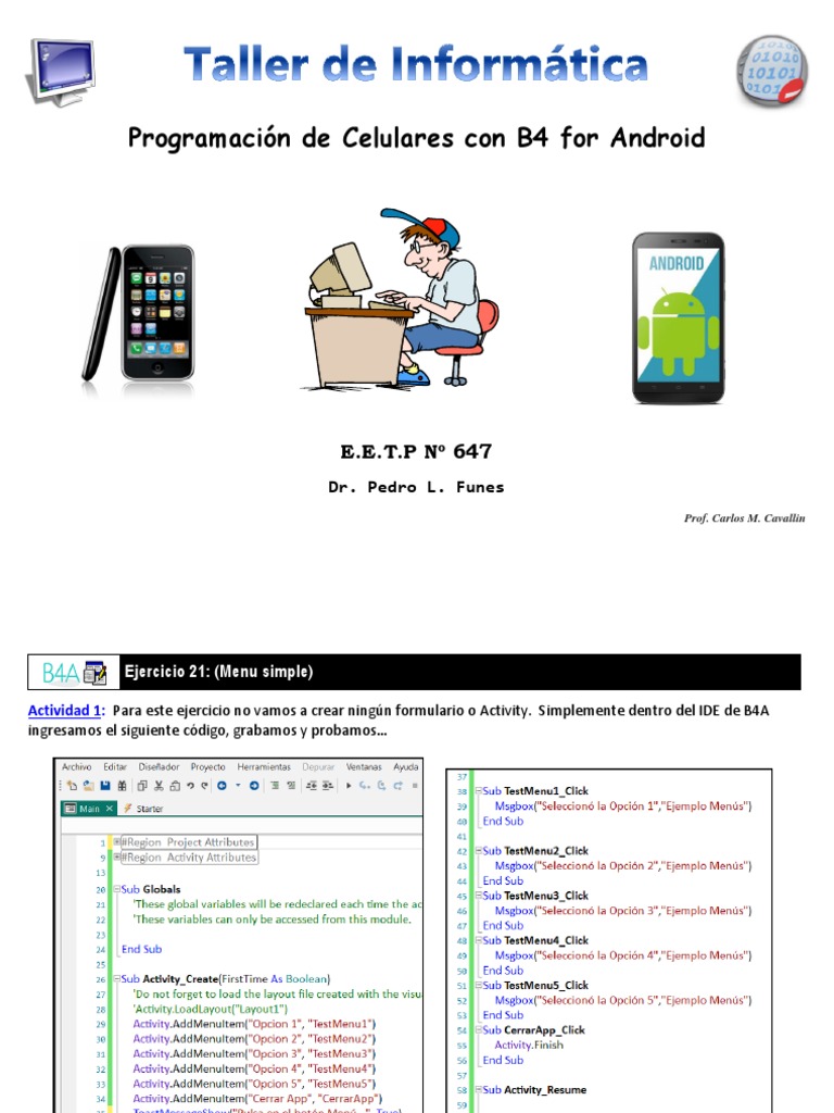 Programación Android con B4A | PDF | Entorno de desarrollo integrado | Software