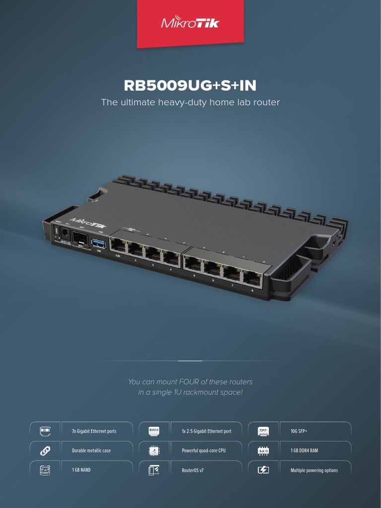 RB5009UG+S+IN: The Ultimate Heavy-Duty Home Lab Router | PDF | Flash ...