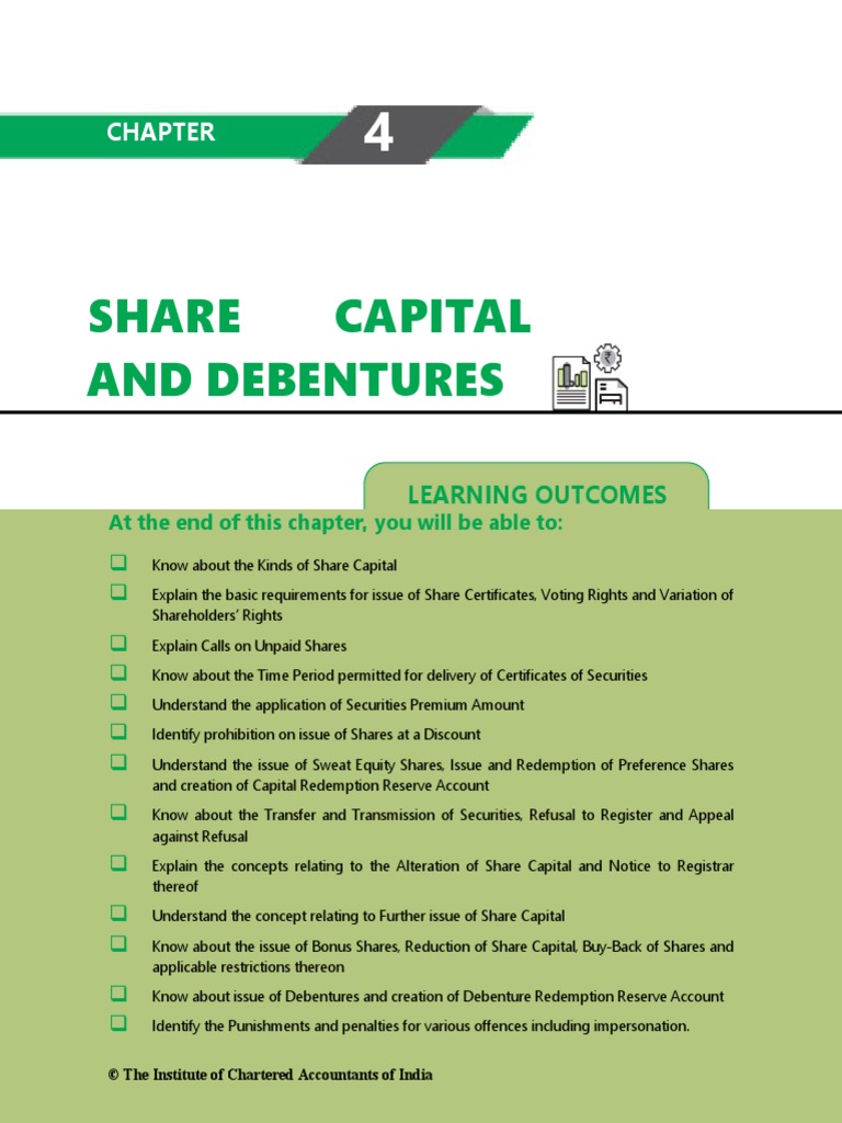 Share Capital | PDF | Stocks | Securities (Finance)