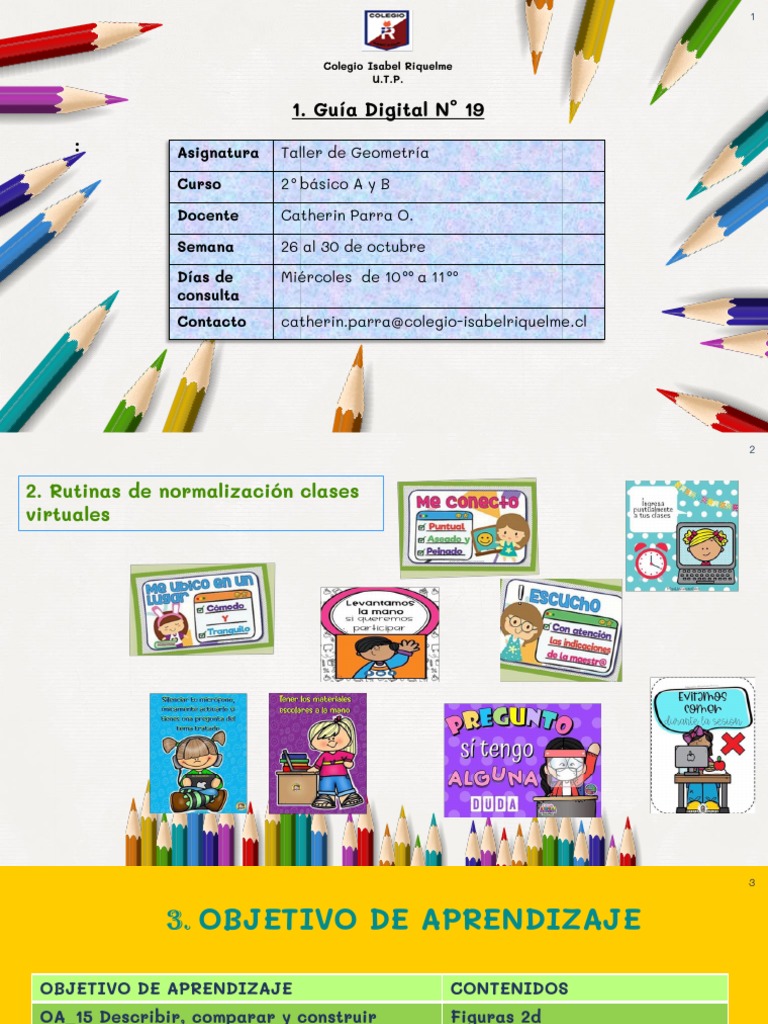 Guía Geometría 2° Básico: Figuras 2D y 3D | PDF | Métodos y materiales ...