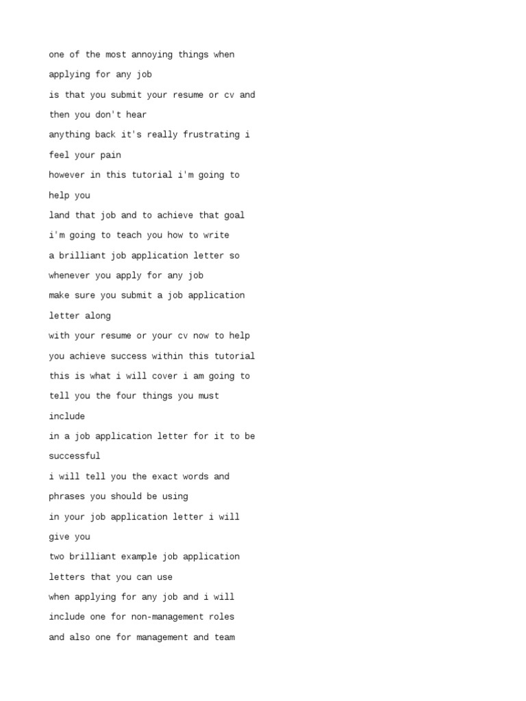 (English (Auto-Generated) ) Writing A Job Application Letter! (4 TIPS ...