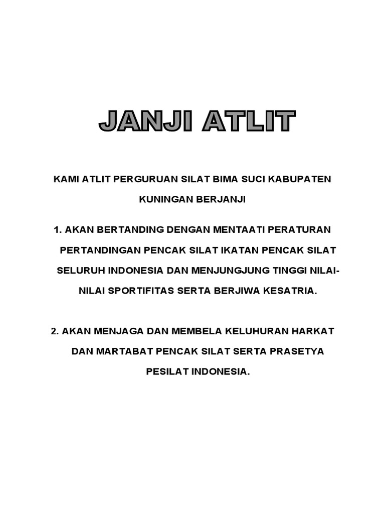 Janji Atlit | PDF