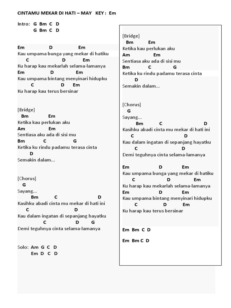 Cintamu Mekar Di Hati - May | PDF | Puisi