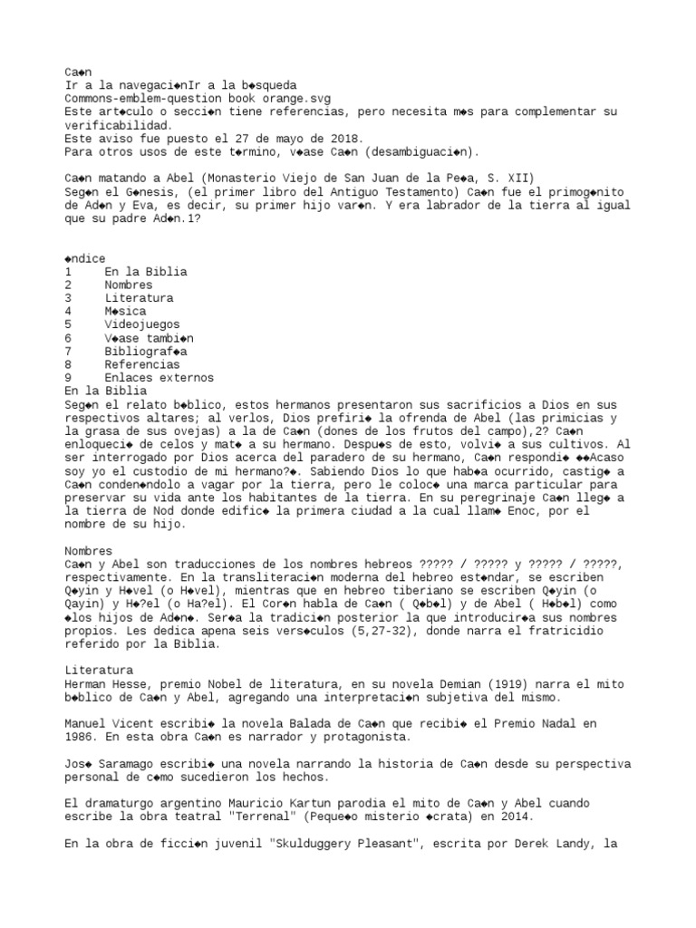Historia y Cultura de Caín y Abel | PDF | Religión y espiritualidad ...