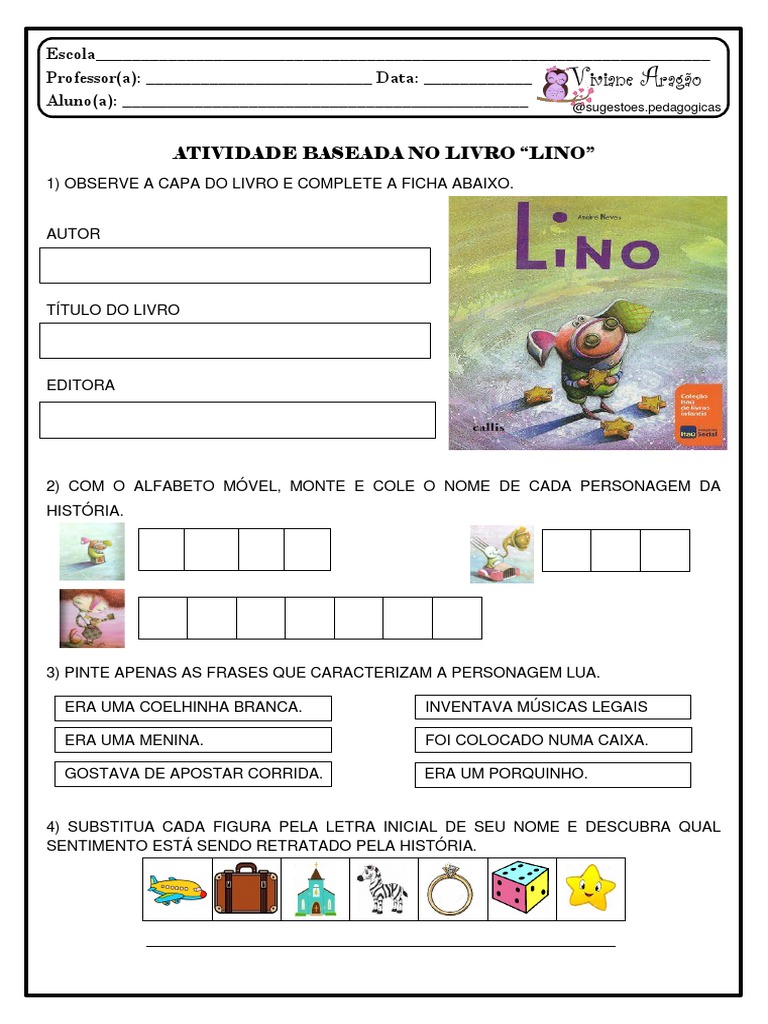 Atividades Baseadas No Livro Lino | PDF | Lua | Terra