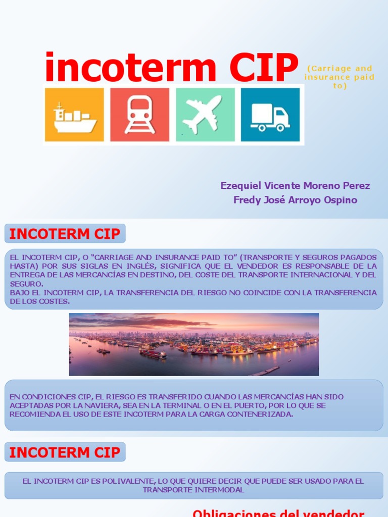 Incoterm CIP: Definición y Responsabilidades | PDF