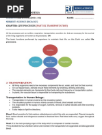 Transportation - Life Processes Class 10 Notes: Transportation in Human ...