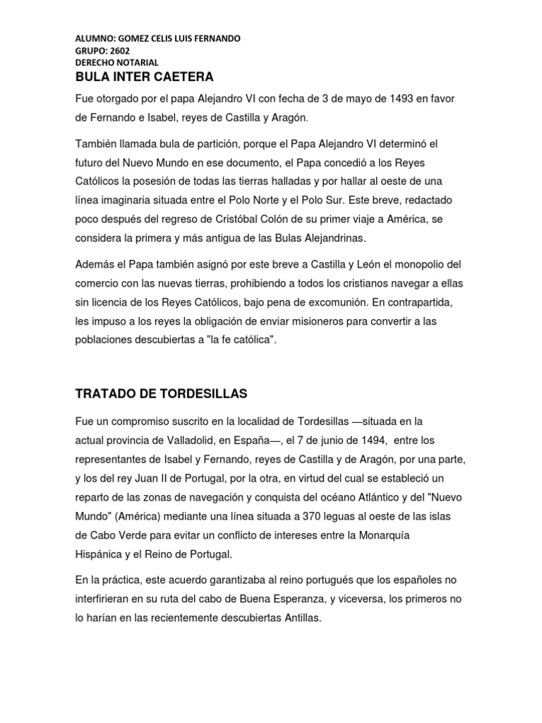 Bula Inter Caetera | PDF