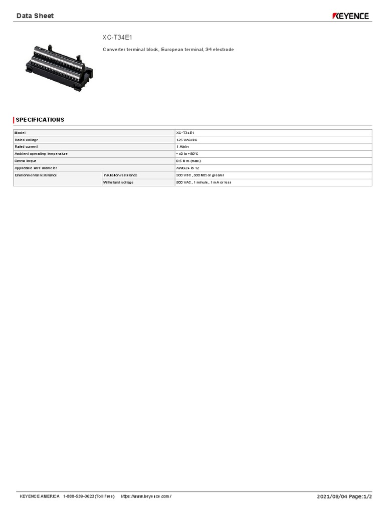 XC-T34E1 Datasheet | PDF