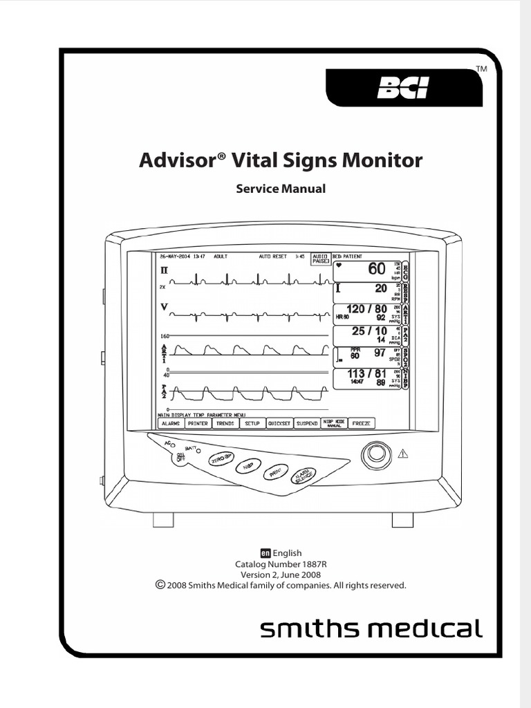 Advisor® Vital Signs Monitor: Service Manual | PDF | Power Supply ...