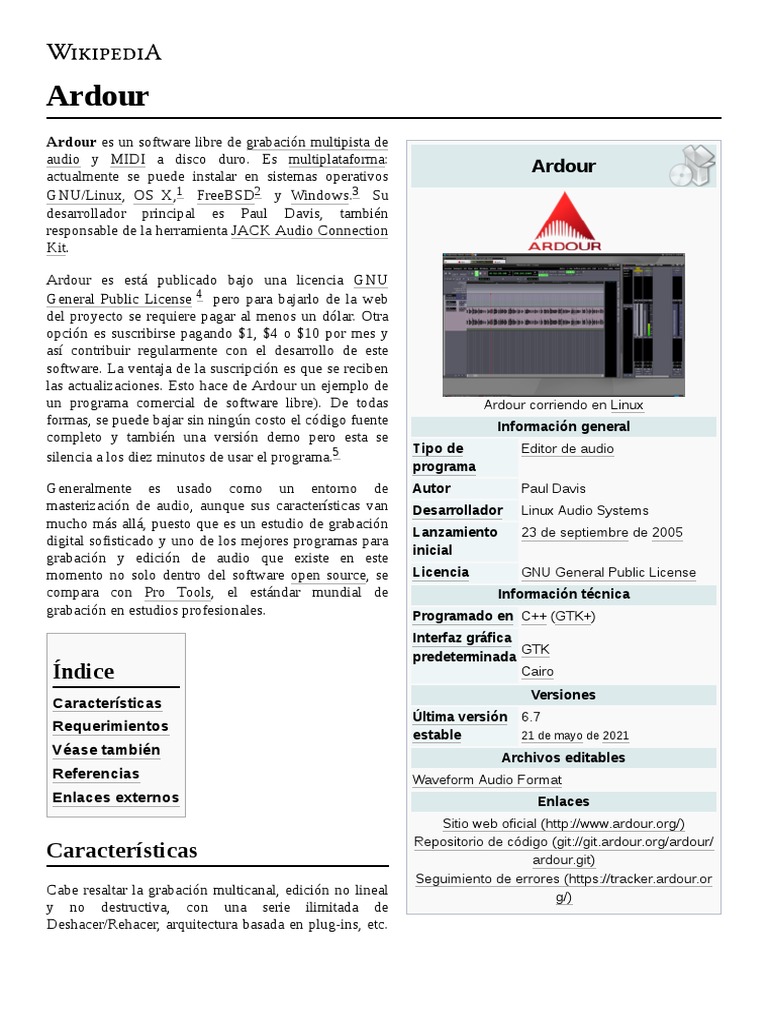 Ardour | PDF | Software | Desarrollo de software