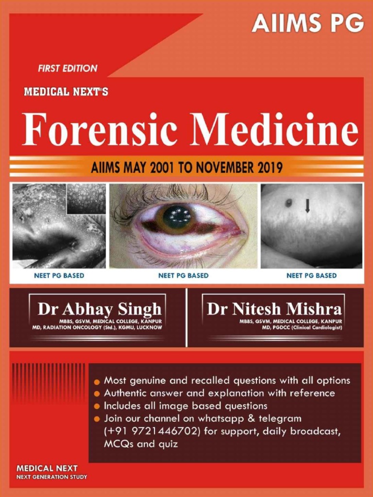 Forensic Medicine AIIMS May 2001 To November 2019 First Edition ...