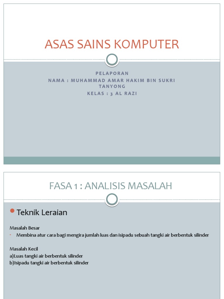 Asas Sains Komputer Pelaporan | PDF