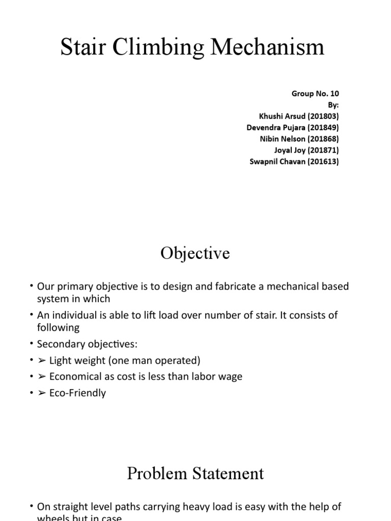Stair Climbing Mechanism | PDF