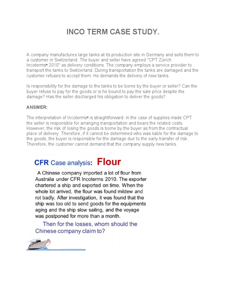 Inco Term Case Study | PDF