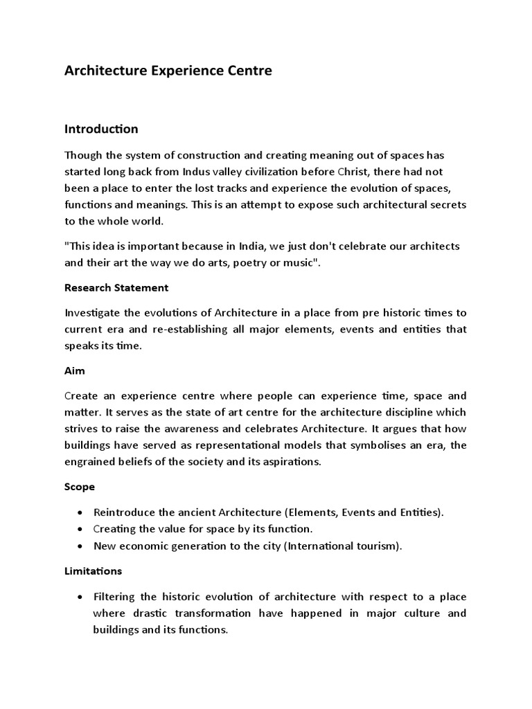 Architecture Experience Centre | PDF | New Delhi | Architect
