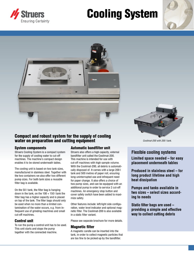 Cooling System | PDF | Electrical Engineering | Equipment