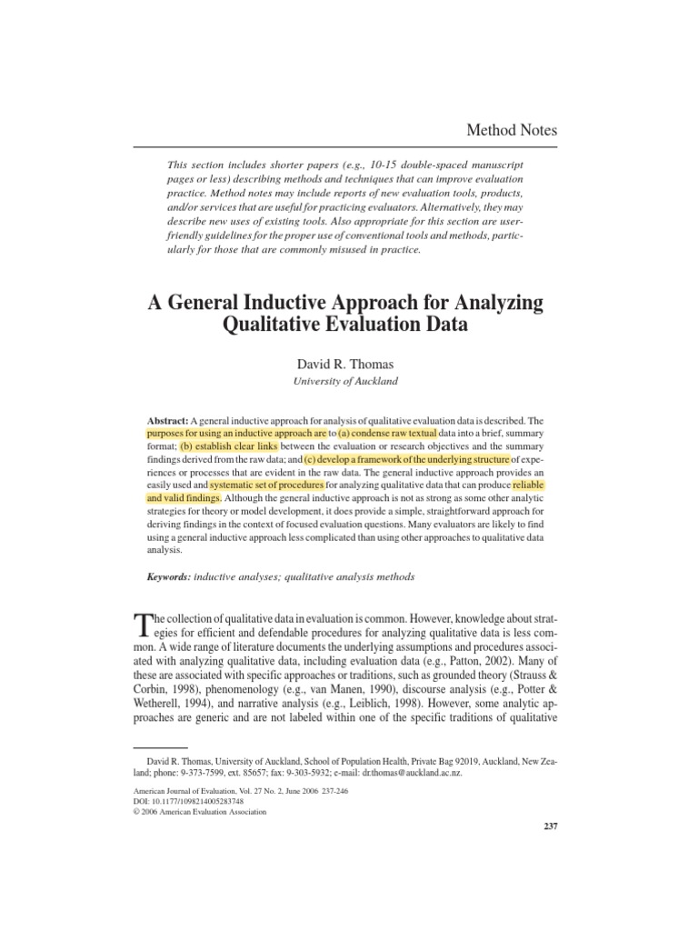 A General Inductive Approach For Anal Qual Thomas2006 | PDF ...