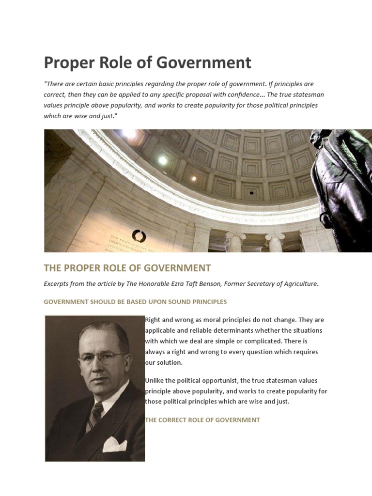 Proper Role of Government v2 | Download Free PDF | Natural And Legal ...