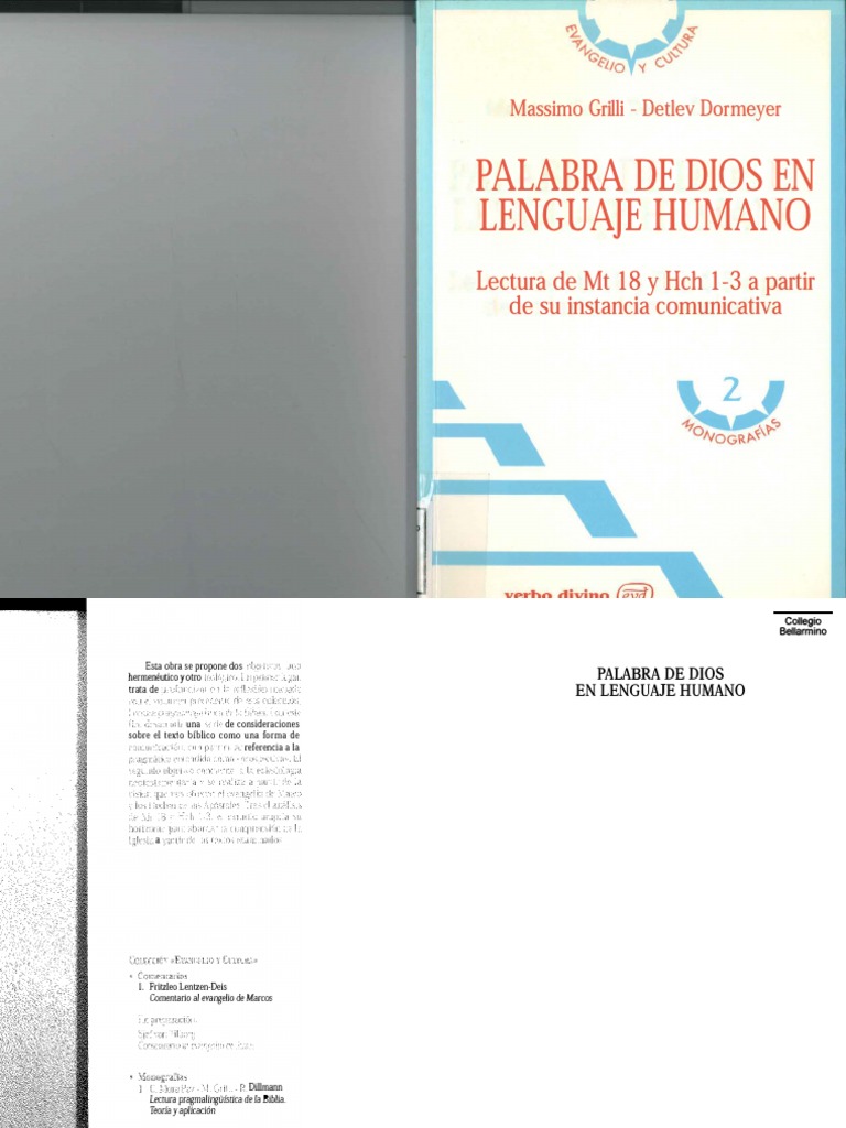 Palabra de Dios en Lenguaje Humano by Massimo Grilli | PDF | Biblia ...