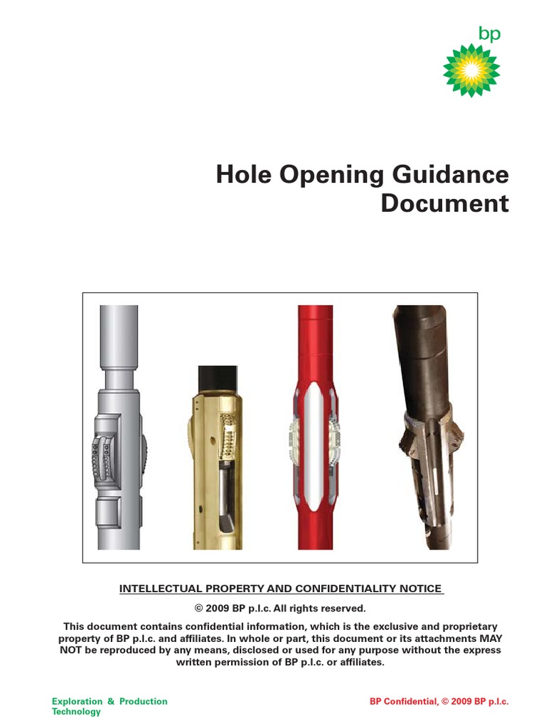 Hole Opening Guidelines | PDF | Drilling | Casing (Borehole)