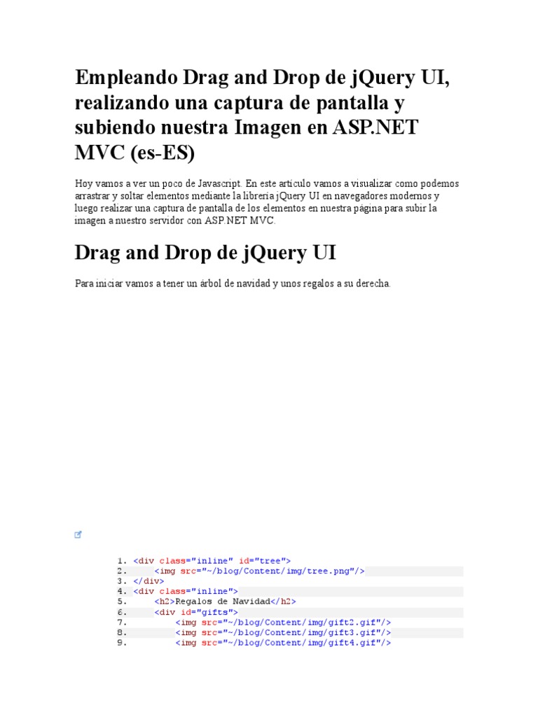 Empleando Drag and Drop de Jquery UI | PDF | J Query | Json