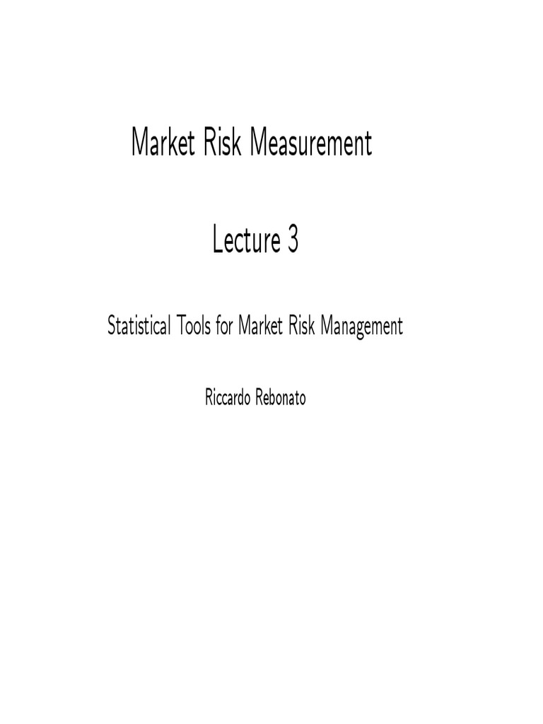 Market Risk Measurement Techniques | PDF | Normal Distribution ...