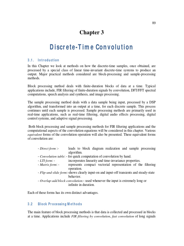 Discrete-Time Convolution: Equivalent Forms of The Convolution ...