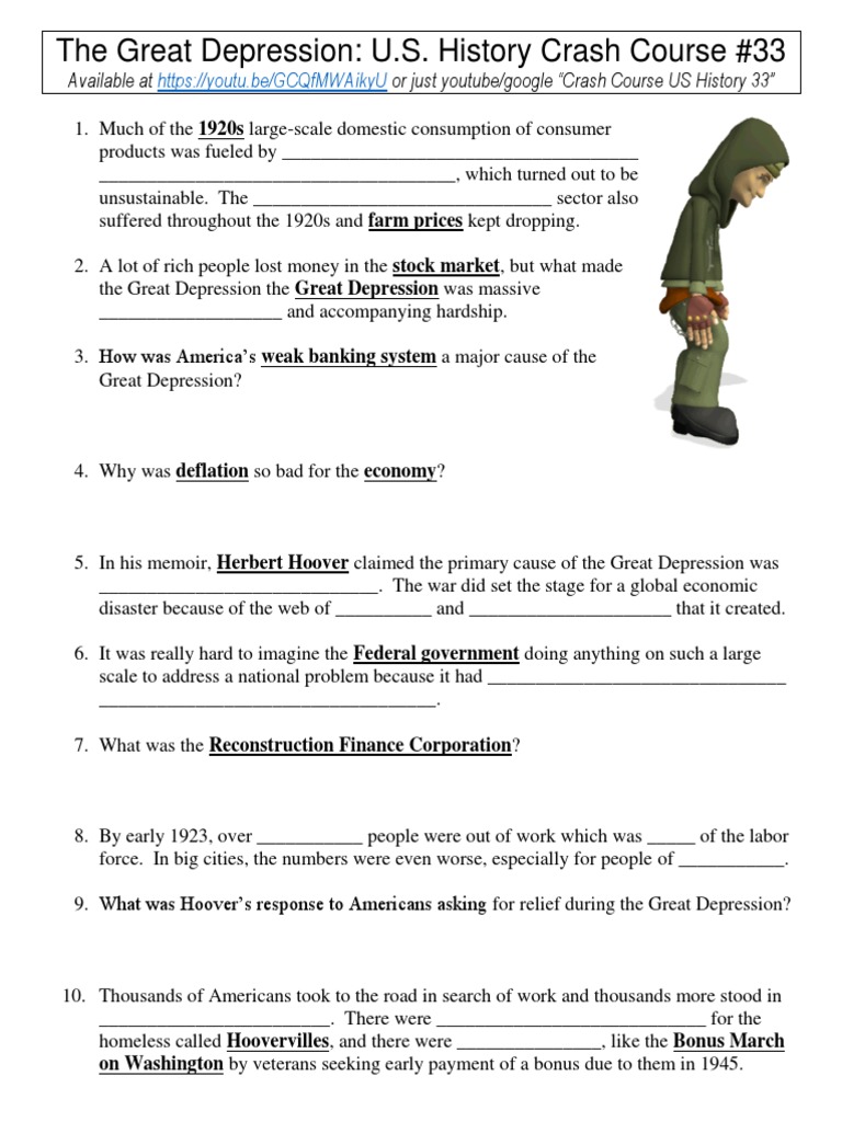 Crash Course US History 33 The Great Depression | PDF | Social Science