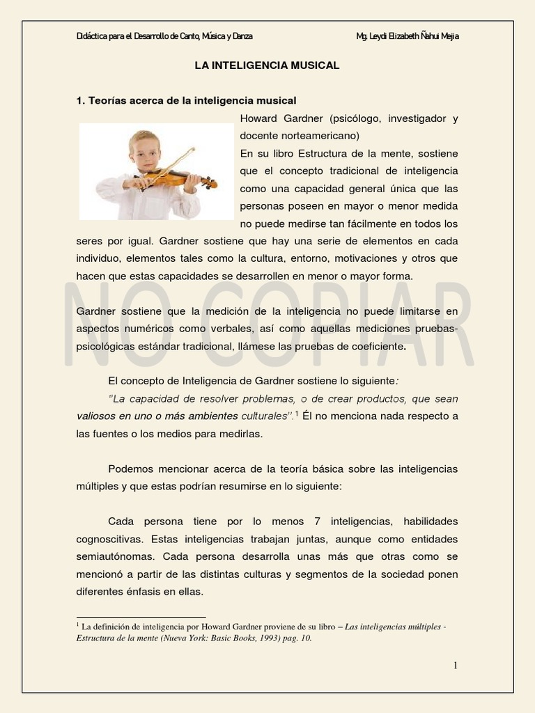 La Inteligencia Musical | PDF | Inteligencia | Aprendizaje