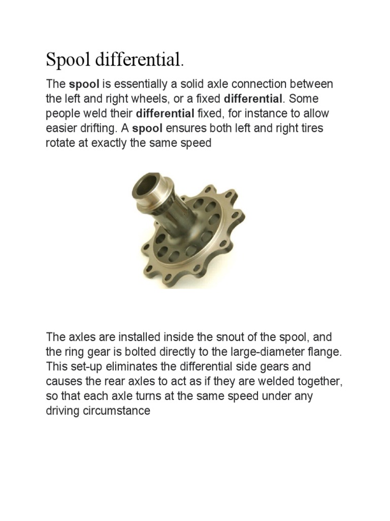 Spool Differential | PDF