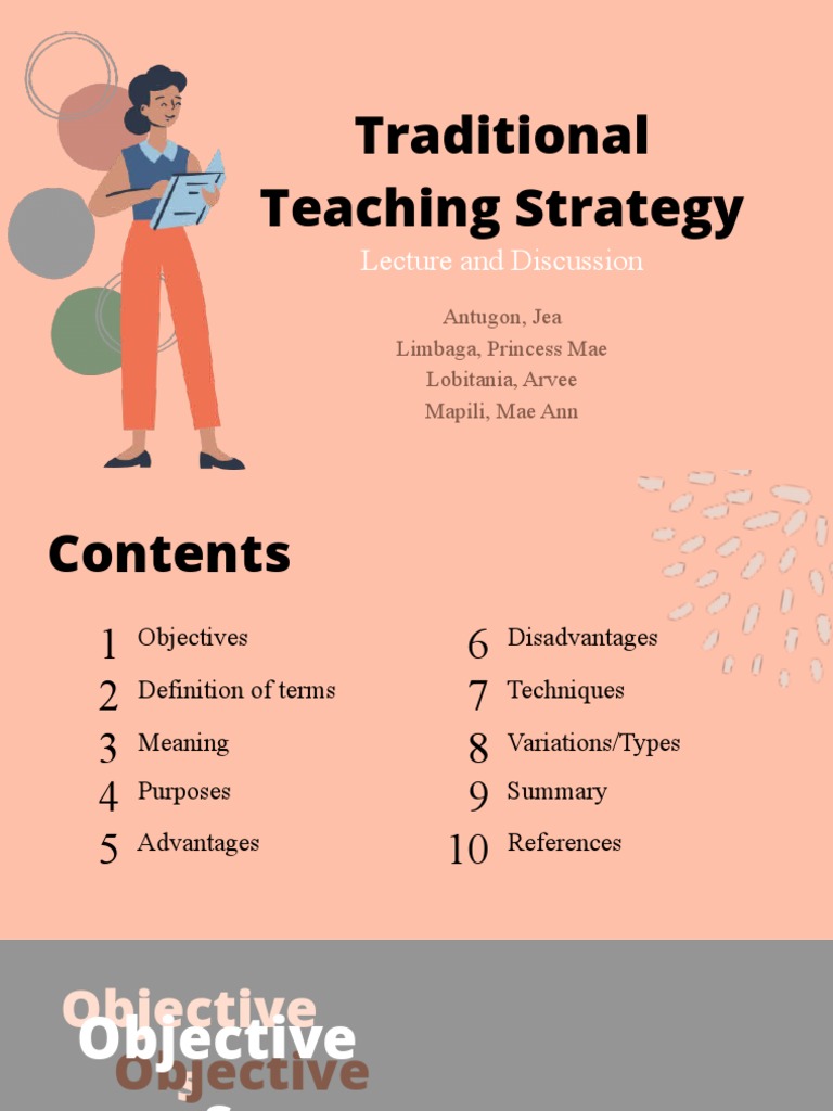 Traditional Teaching Strategy (Lecture & Discussion) | PDF | Lecture ...