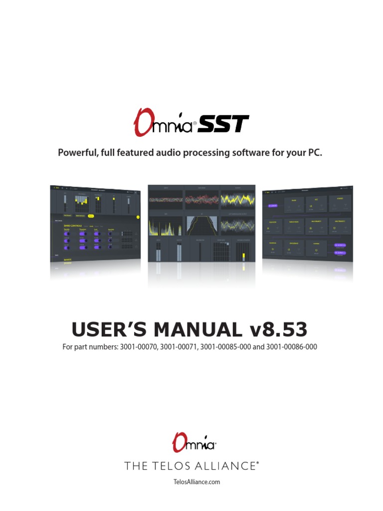 Omnia SST Audio Processing Software Manual v8.53 C19615044 | PDF | Data Compression | Mp3